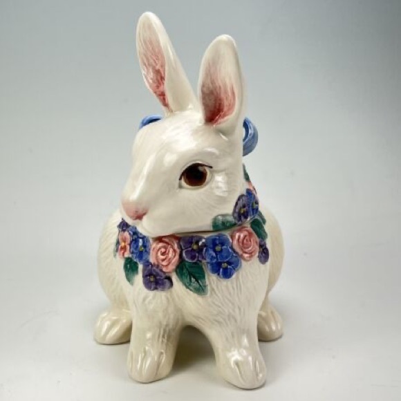 Fitz and Floyd | Kitchen | Vintage Fitz Floyd Bunny Rabbit In Roses ...